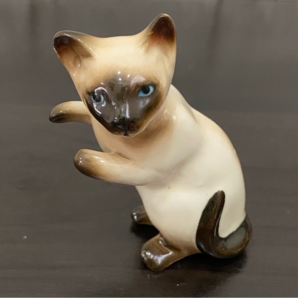 Accents | Vintage Fine Bone China Siamese Cat Standing Mini Figurine ...